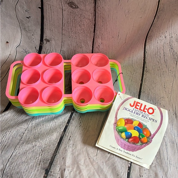 Kitchen | Vintage Jello Egg Molds 5 Pack Rainbow New Pink Yellow Green ...